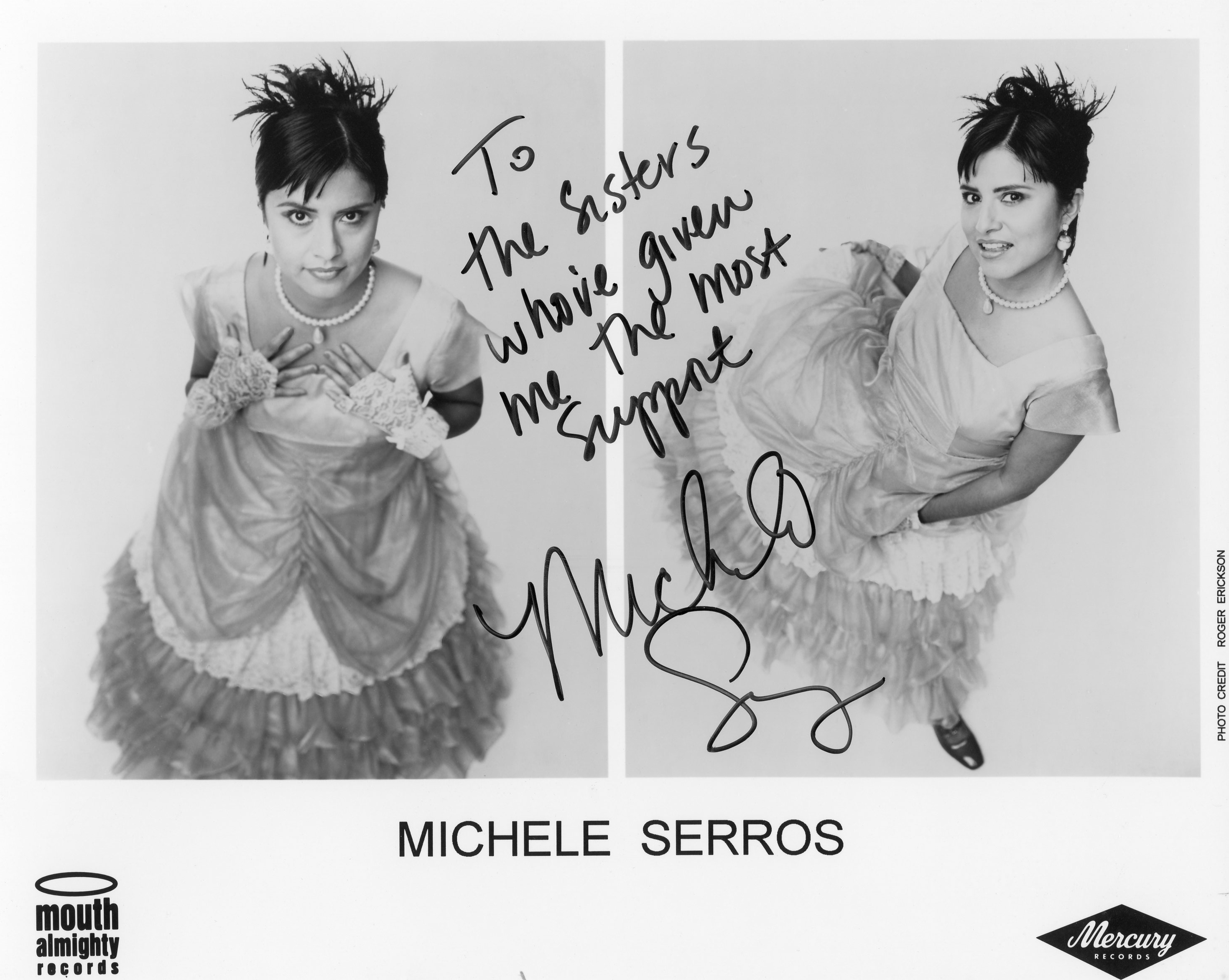 Michele Serros signed photograph