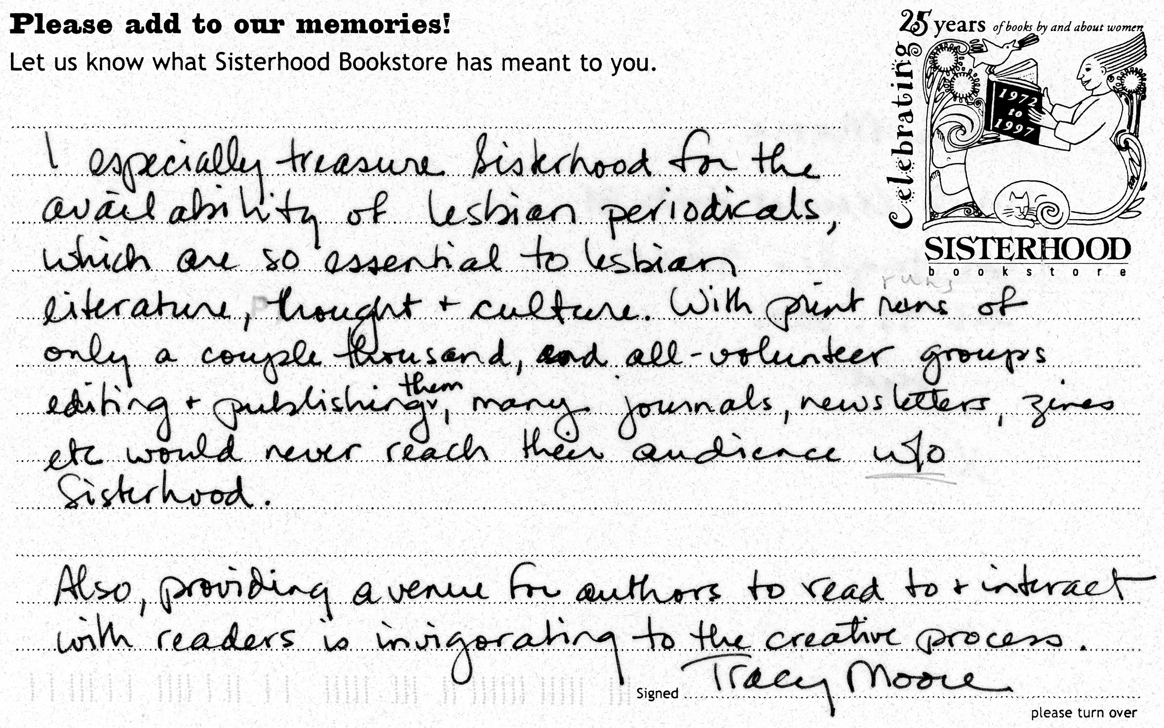 Tracy Moore testimonial